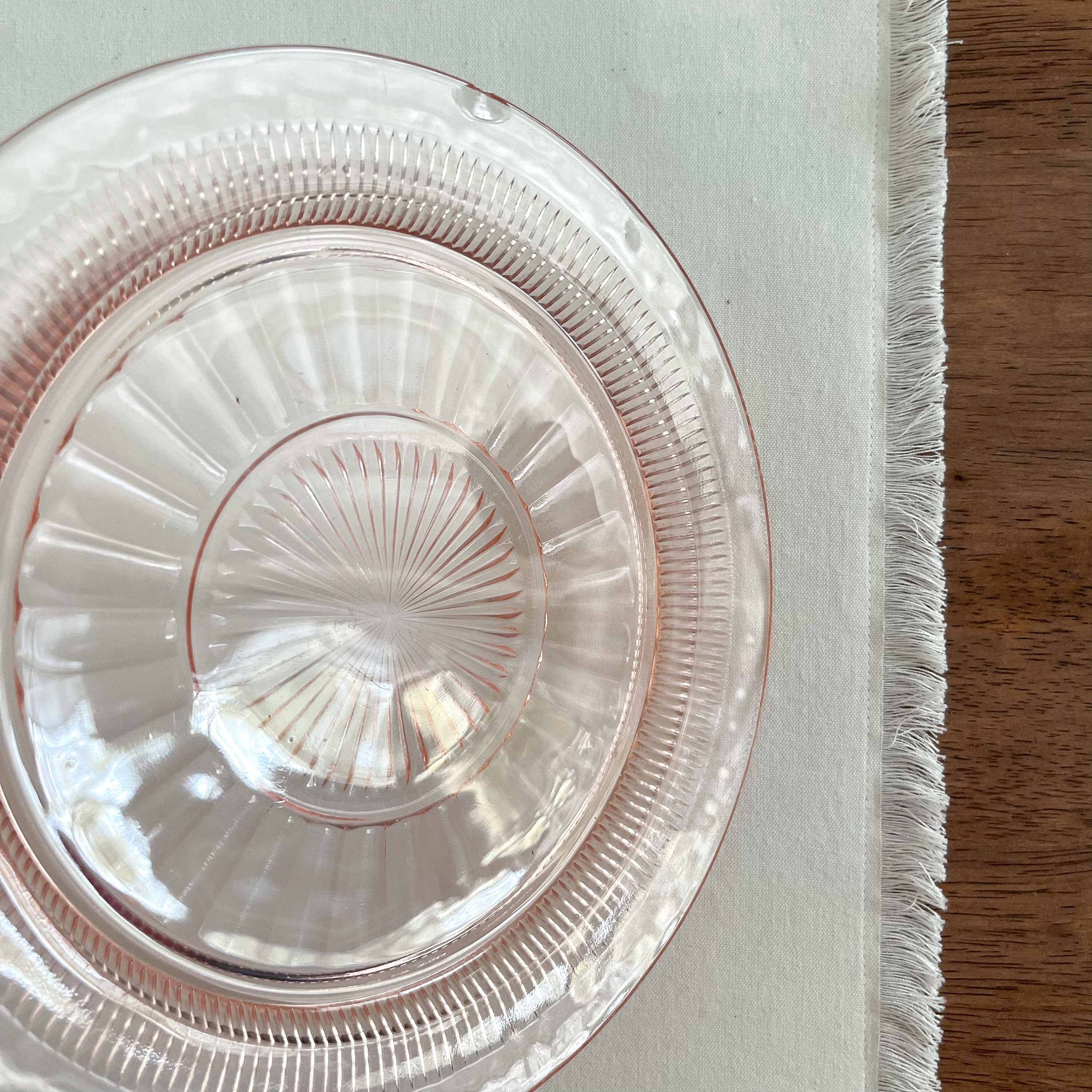 Vintage Pink Depression Glass 8.5 Inch Lunch Plate anchor Hocking Glass ...