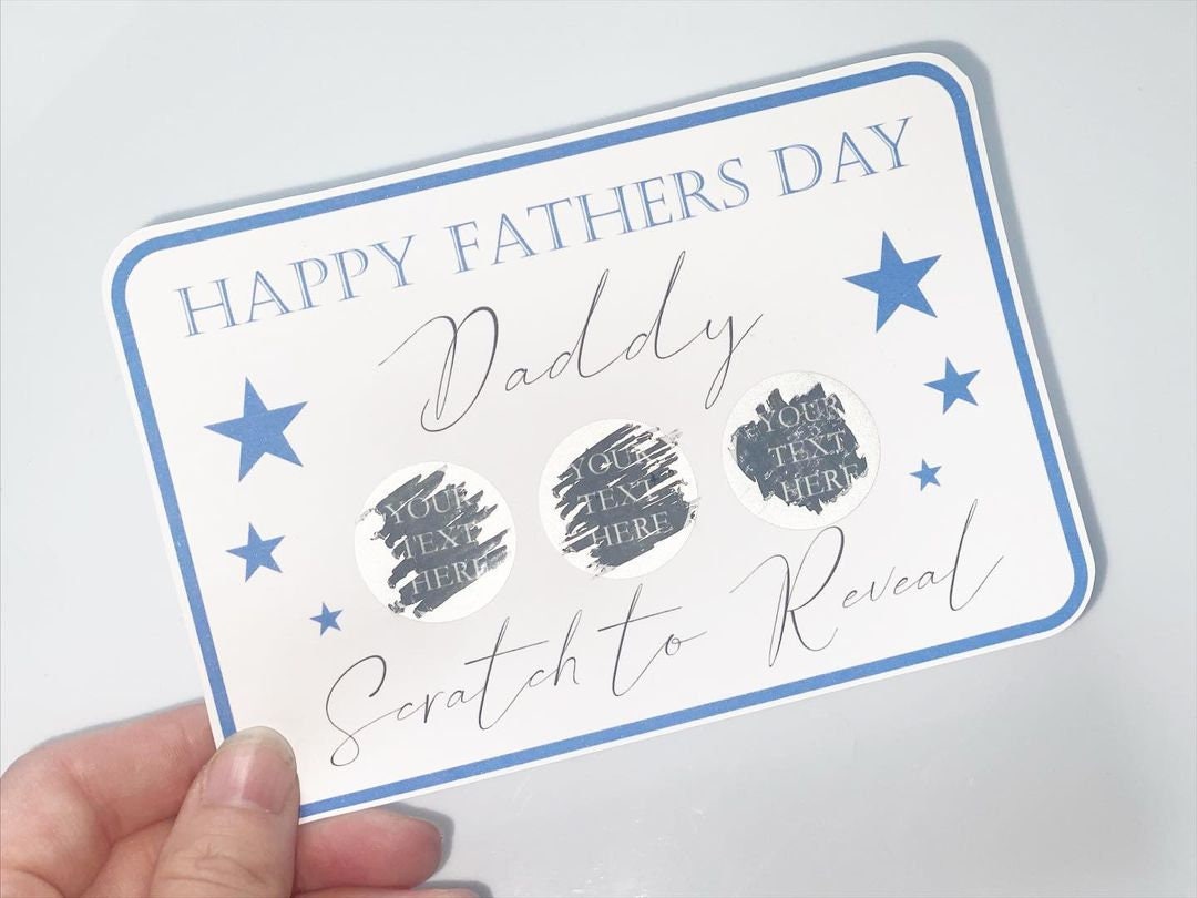 Fathers Day Scratch Card - Etsy