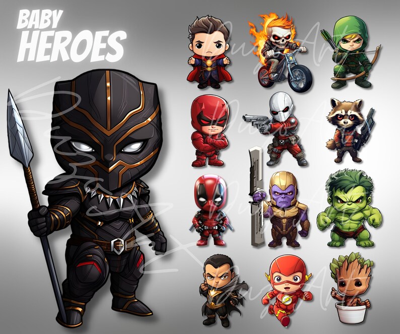 Super Hero Clipart Baby Heroes Clipart Baby Super Heroes - Etsy