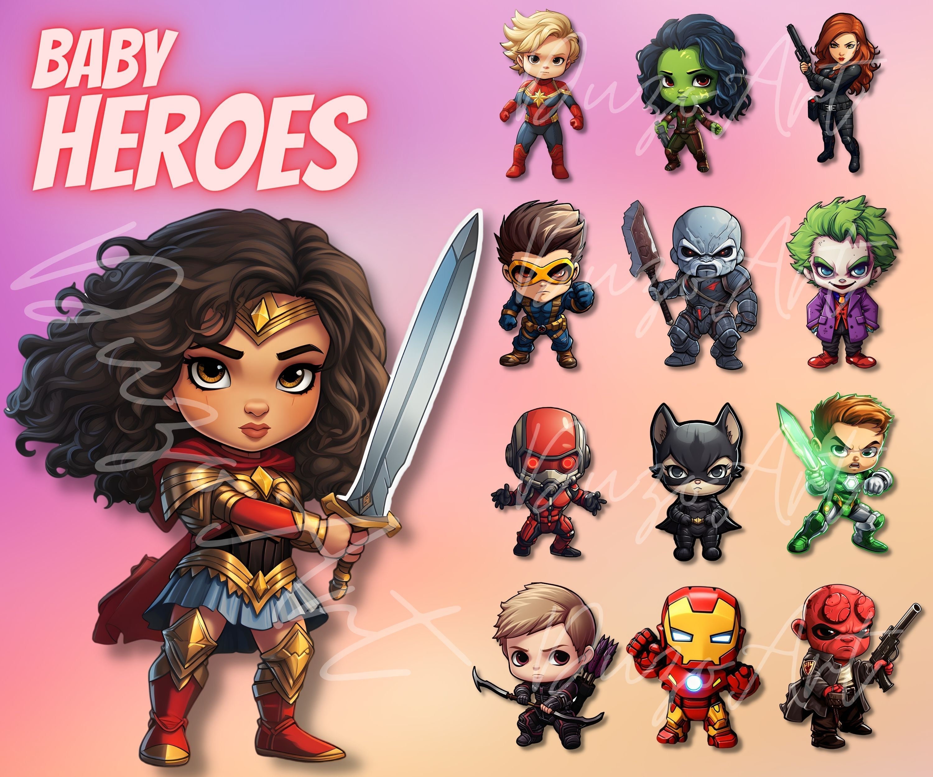 Super Hero Clipart Baby Heroes Clipart Baby Super Heroes - Etsy