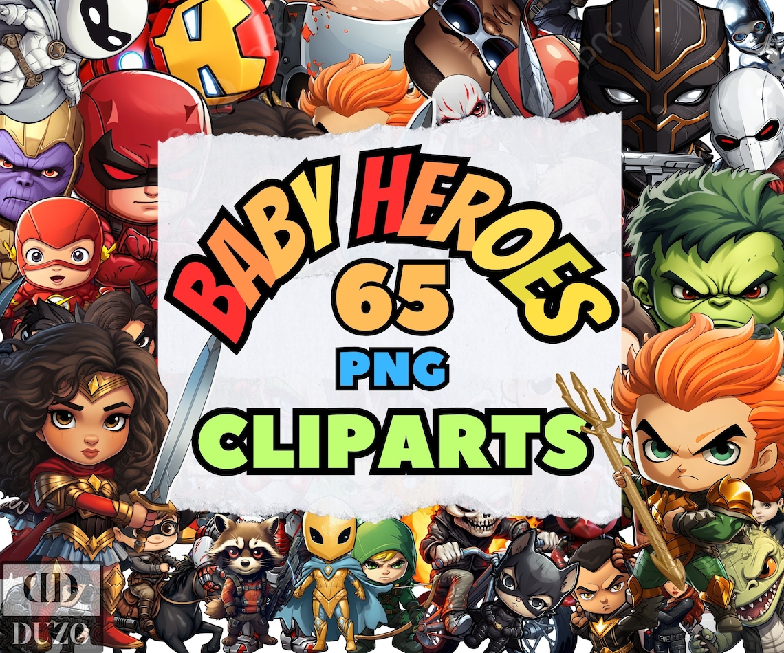 Super Hero Clipart Baby Heroes Clipart Baby Super Heroes - Etsy