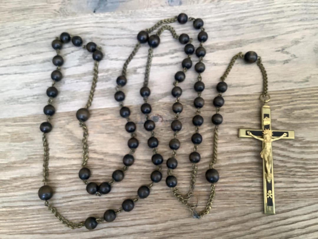 M5 Antique Wooden Nun Habit Rosary - Etsy