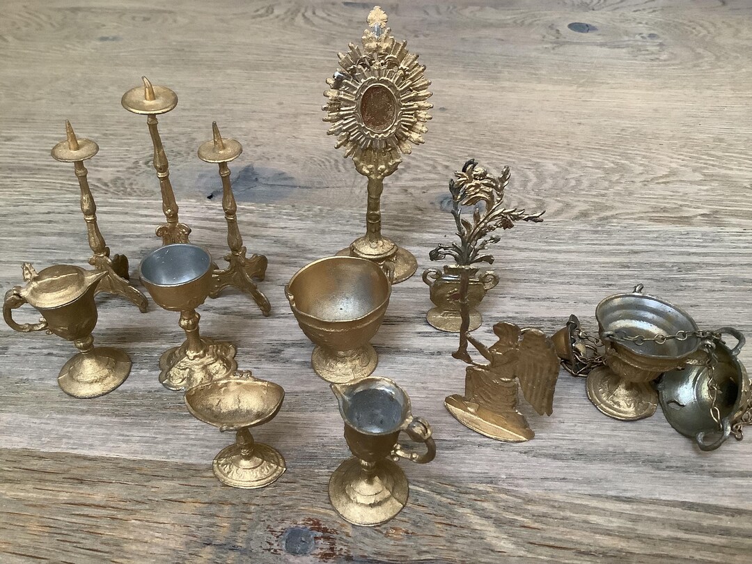 M28 Antique Small Metal Religious Altar Figurines - Etsy