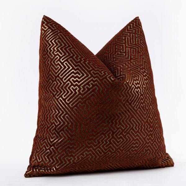 Rust Burgundy Cushion - Etsy UK