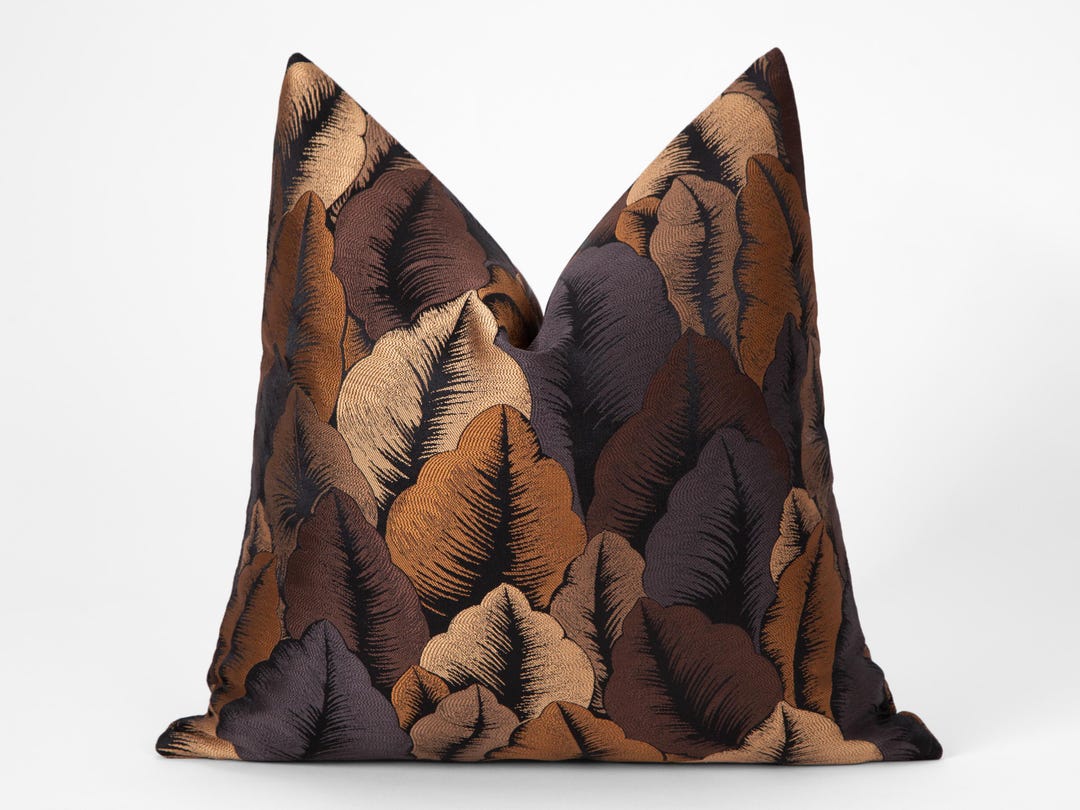 Brown Accent Pillow Cover, Modern Rustic Throw Pillow, Brown Exclusive ...