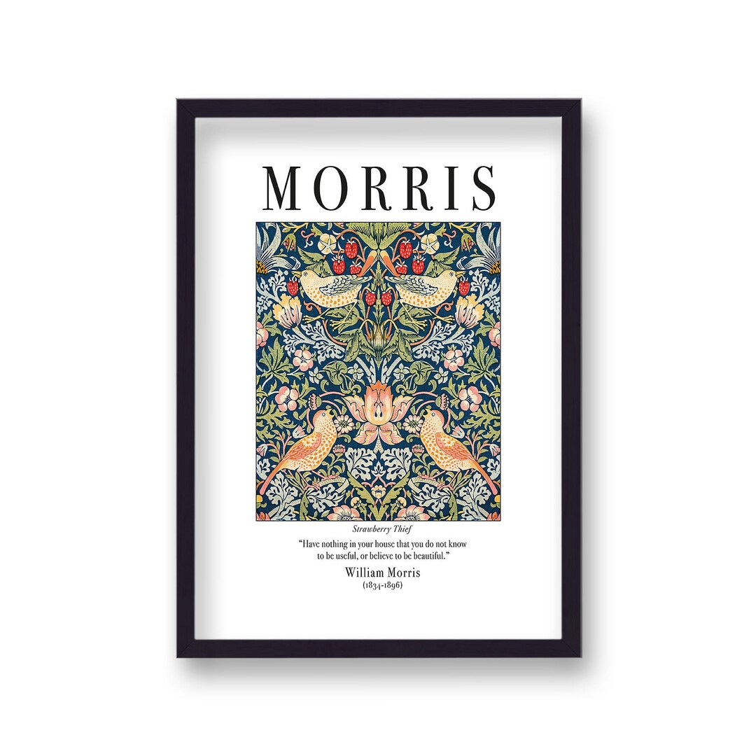 William Morris Strawberry Thief Vintage Art Print - Etsy