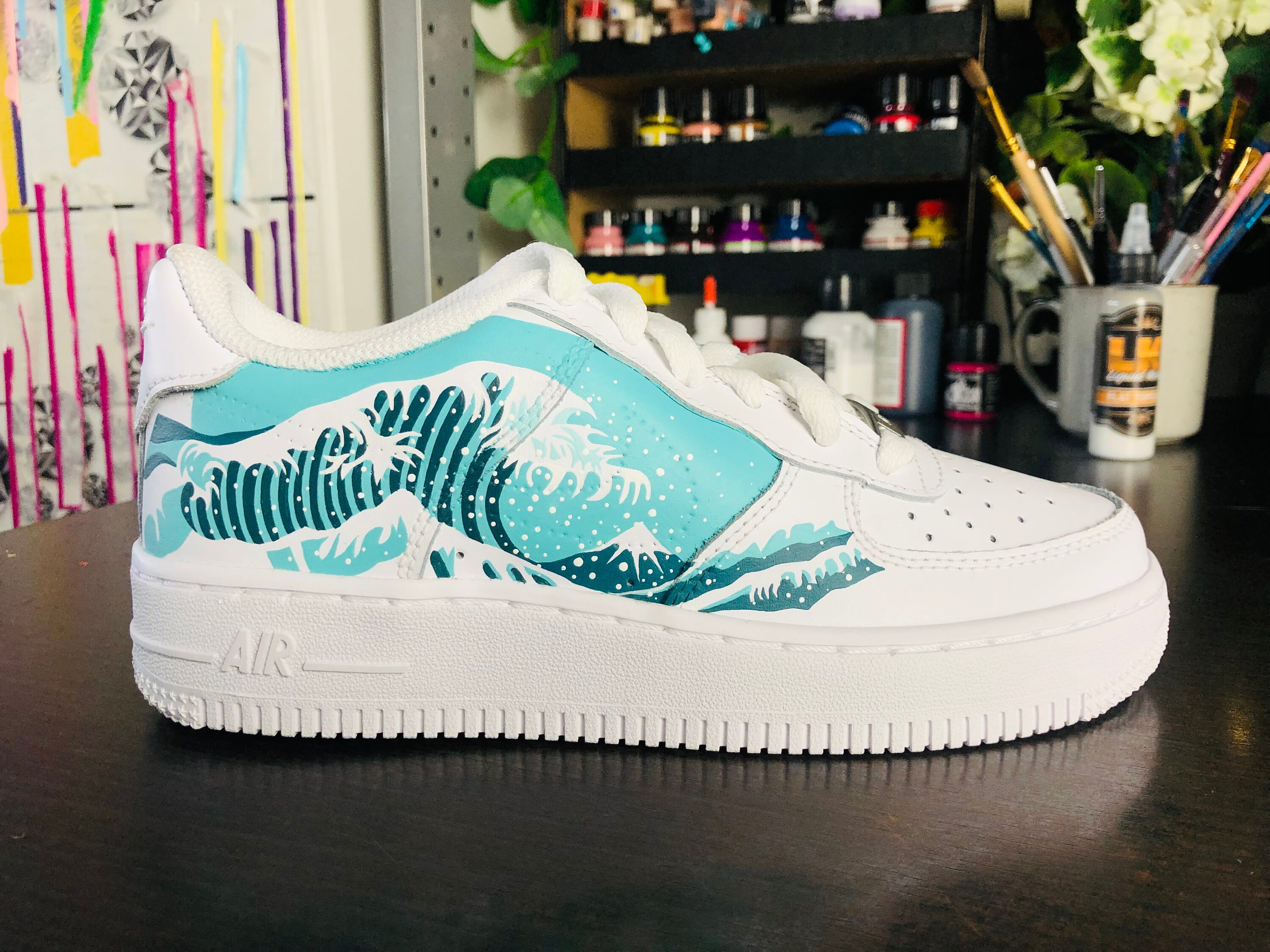 Custom Air Force 1 Waves and Mountains - Etsy