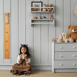 Family Wooden Growth Chart - Oak Wall Ruler for Kids Room or Family ...
