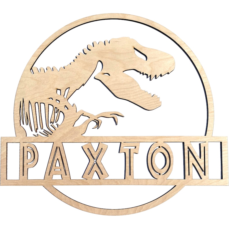 Custom Dinosaur Themed Nursery Wall Sign T-rex Personalized - Etsy