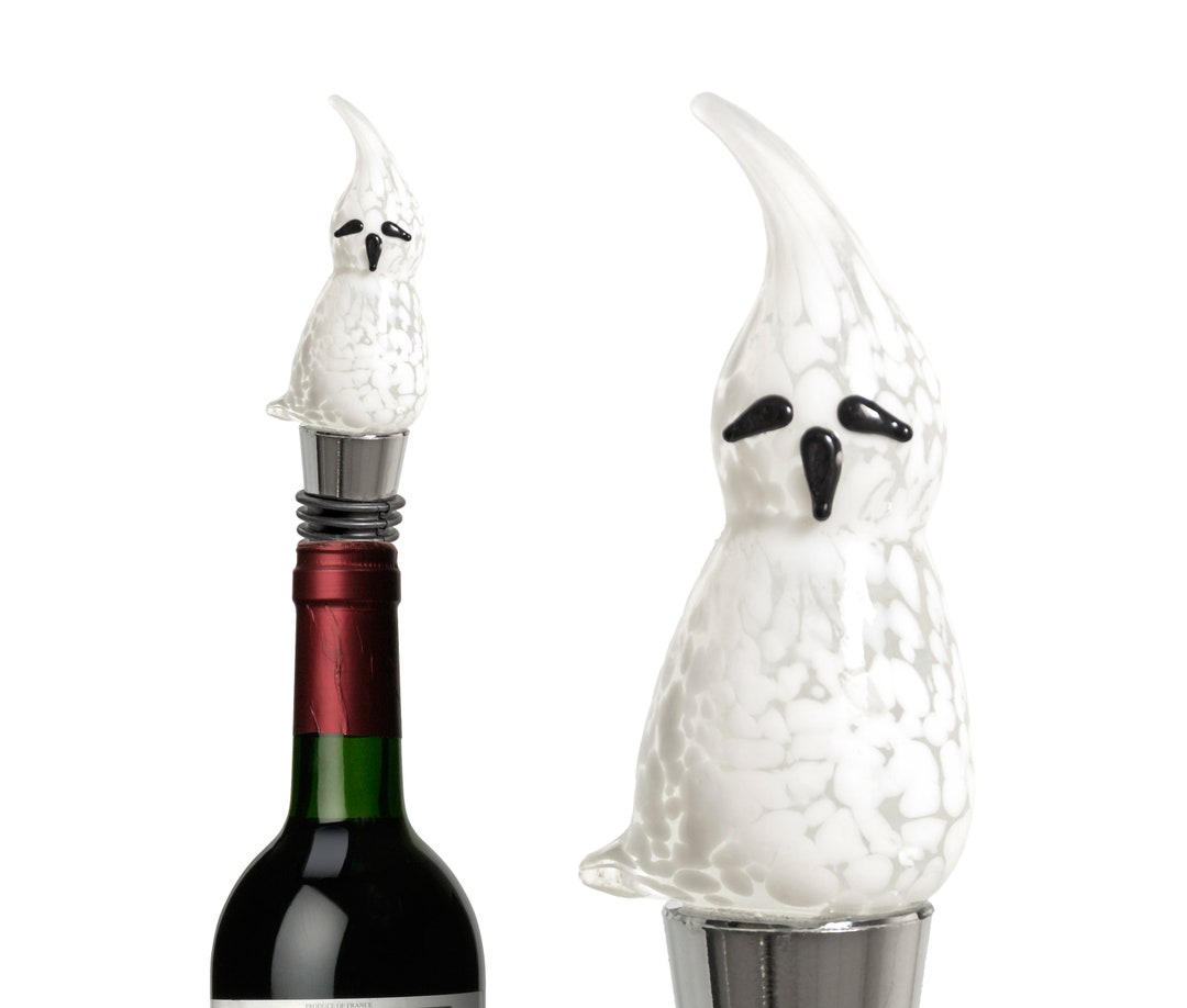 Ghost Wine Bottle Stopper - Glass Ghost Shaped Bottle Stopper ...
