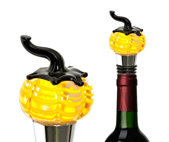 Pumpkin Wine Bottle Stopper Fall / Halloween Wine Stopper | Etsy