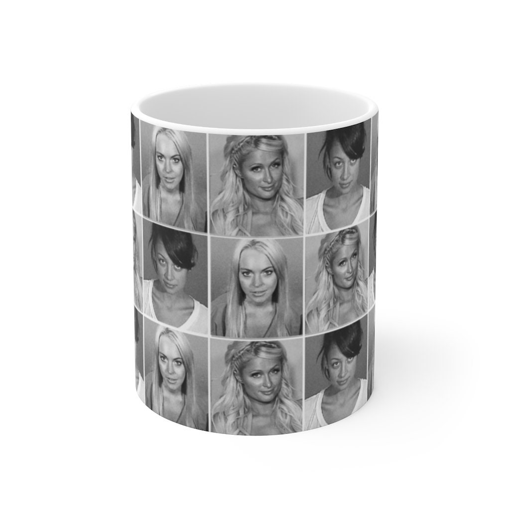 Infamous Celebrity Mugshot Coffee Cup: Paris, Nicole, Lindsay Pop ...