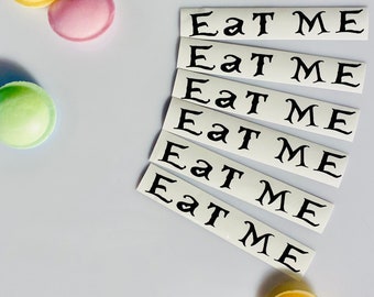 Alice in Wonderland Eat Me Label - Etsy UK