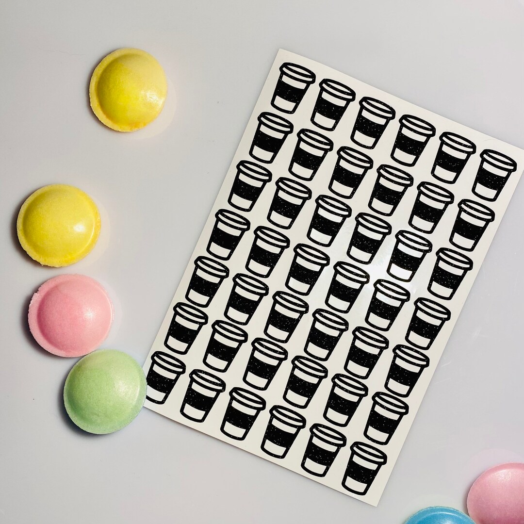 Takeaway Coffee Cup Vinyl Stickers - Cold Cups, Hot Cups, for Letters ...