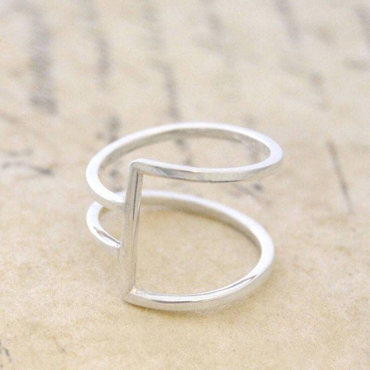 Double Silver Ring Thumb Ringsilver Two Rings in - Etsy