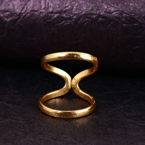 Gold Splint Ring - Etsy
