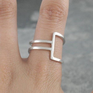 Double Silver Ring Thumb Ringsilver Two Rings in - Etsy