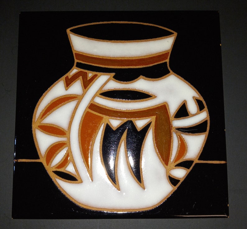 Vintage 6" Arius Art Tile - Pot Decoration - Etsy