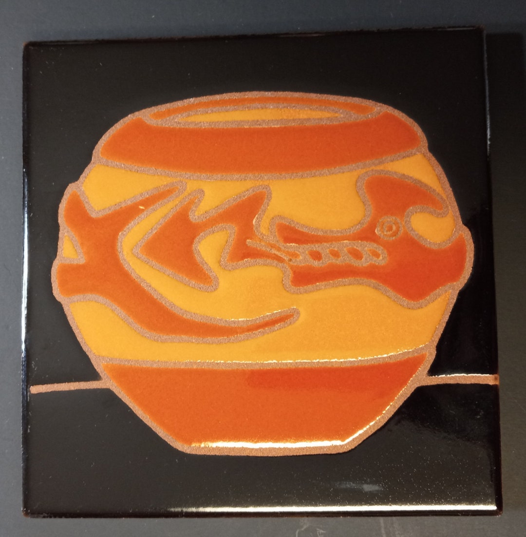 Vintage 6" Arius Art Tile - Etsy