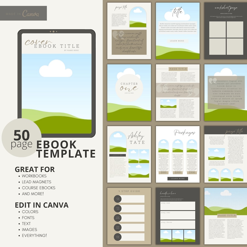Ebook Template Canva, Coaching Guide Book Canva Template, Lead Magnet ...