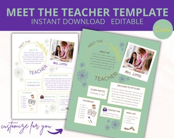 Meet the Teacher, Teacher Introduction, Back to School Flyer, Teacher ...