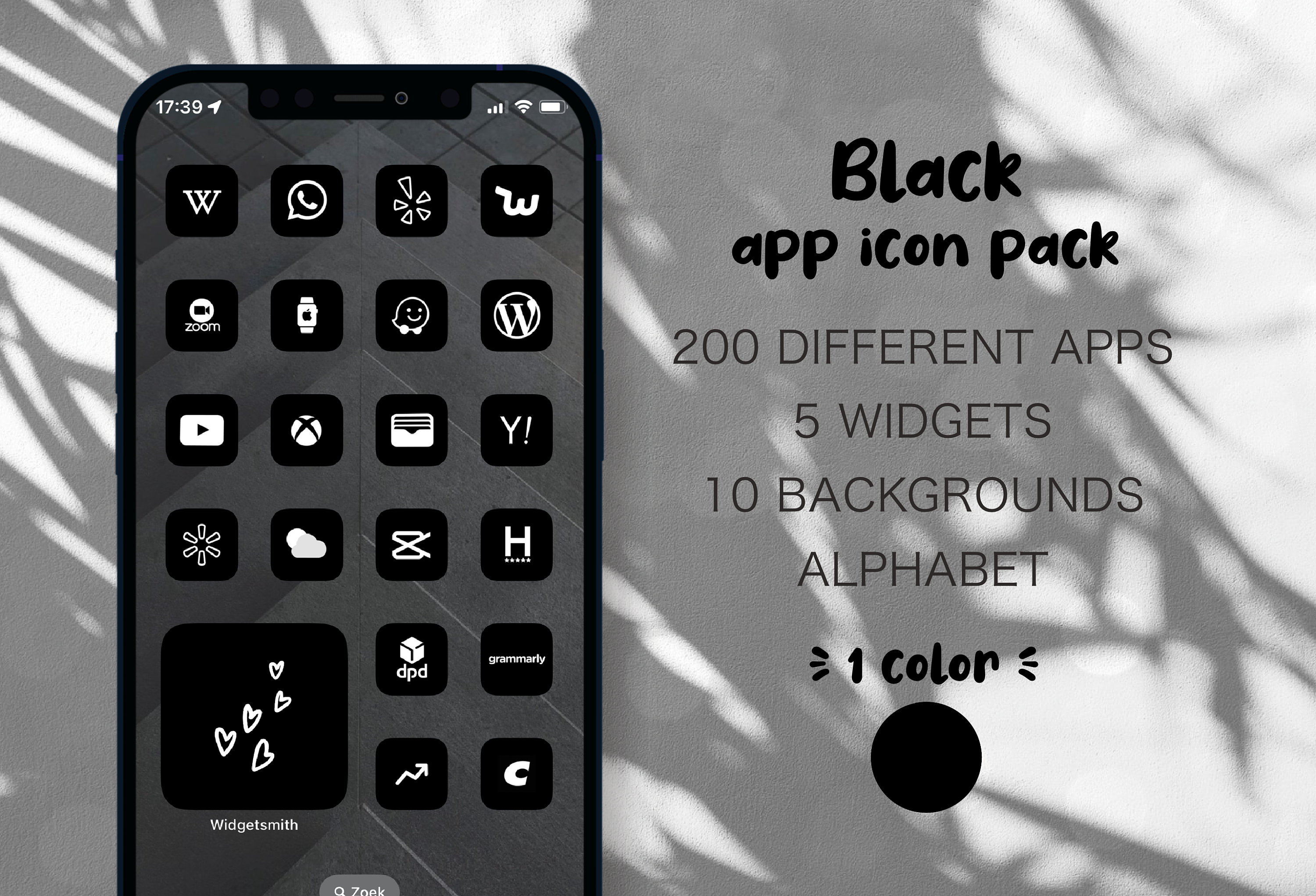 200 Black App Icons for Ios 16 App Icons for an Aesthetic iPhone or ...