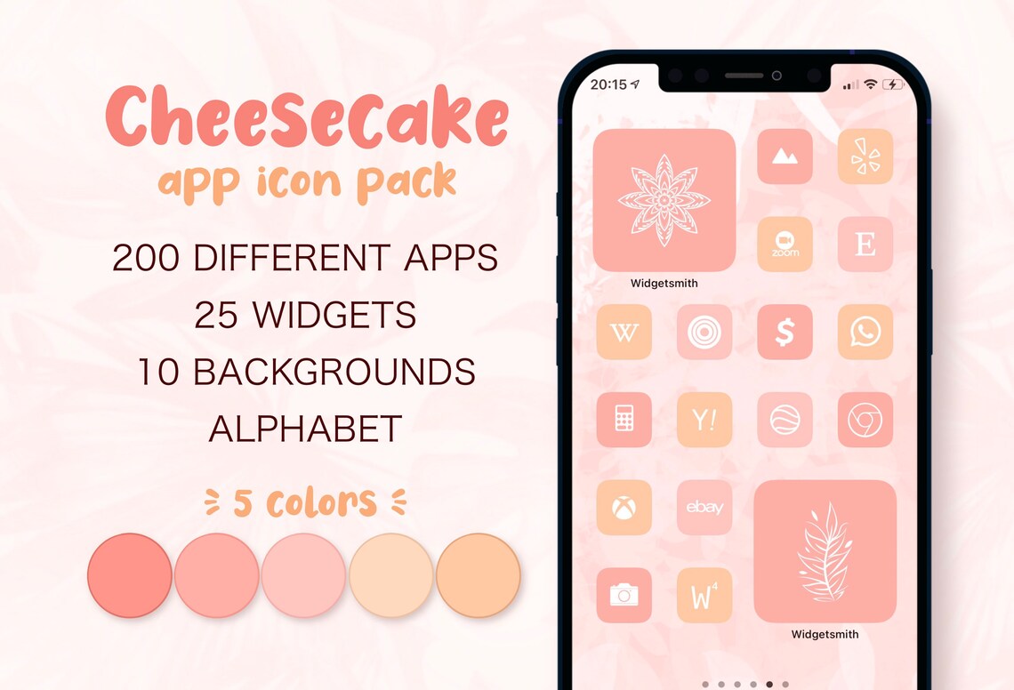 1100 Cute App Icons Colorful Pink and Orange App Covers Aesthetic Ios ...