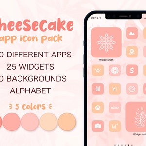 1100 Cute App Icons Colorful Pink and Orange App Covers Aesthetic Ios ...