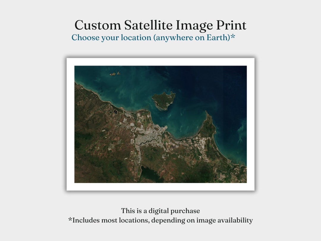 Custom Satellite Imagery Print (10m Resolution) - Etsy