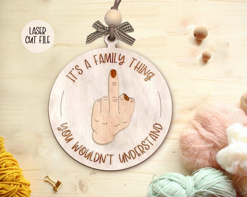 Middle Finger Ornament SVG, Middle Finger Laser Cut, Middle Finger PNG ...