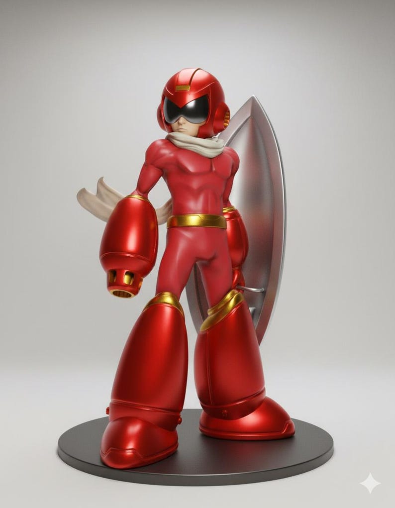 Protoman DS STL | 3D Printable Figure | Retro Game Character Model ...