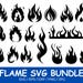 Fire Flames SVG Bundle: Cricut, Silhouette Cut Files (digital Download ...