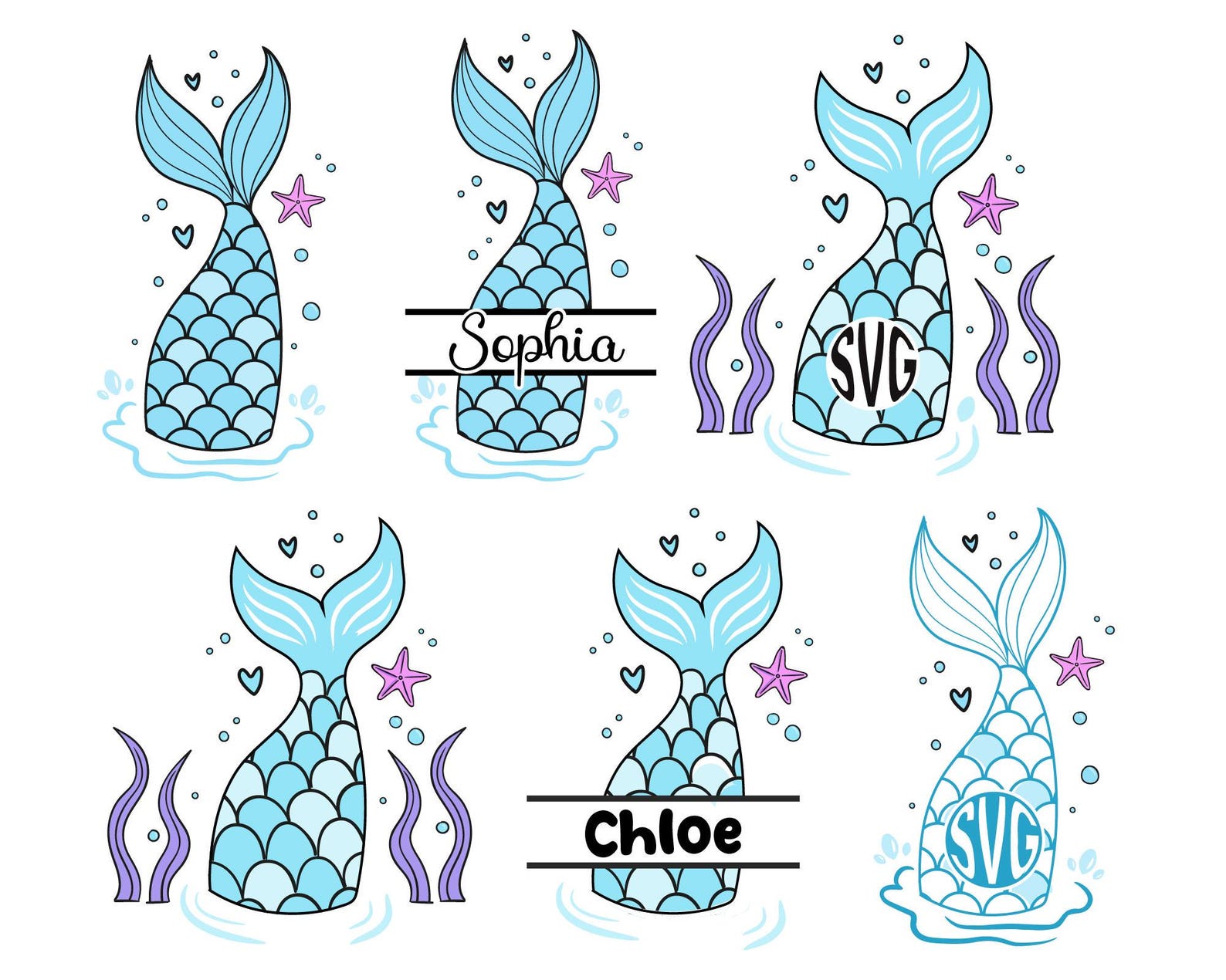 Mermaid Tail SVG PNG, Mermaid Tail Split Svg, Mermaid Svg Cricut ...