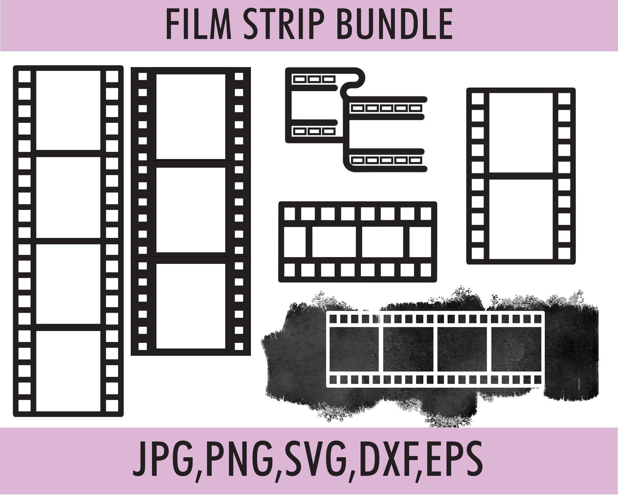 Film Strip SVG, Film Strip SVG Bundle, Vintage Film SVG, Negative Film ...