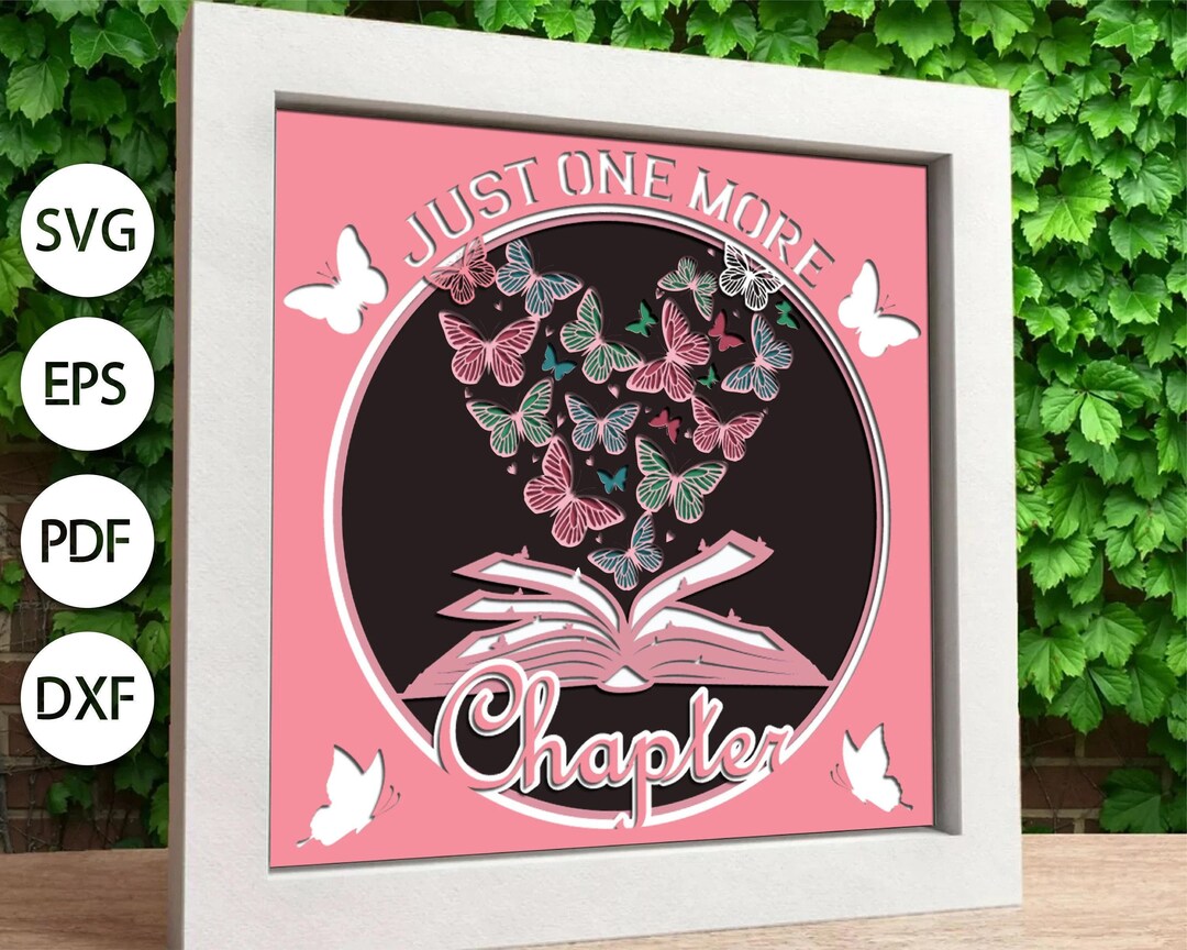 3D Book With Butterflies Shadow Box, 3D Mandala, Floral Layered Paper ...