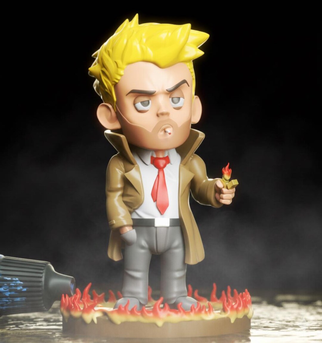 Detective 3D Figurine | Chibi Detective With Flaming Torch | Retro ...