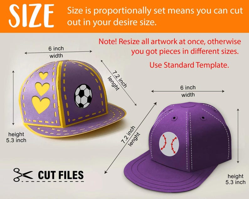 Baseball Cap Box SVG Template, Favor Box Svg, Baseball Hat Box SVG ...