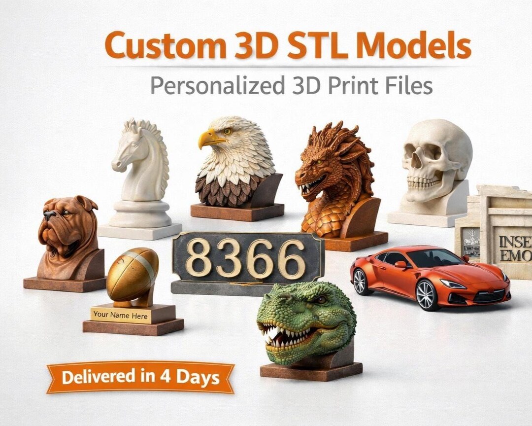 Custom 3D STL Model Personalized 3D Print File Animal Car Home Decor ...