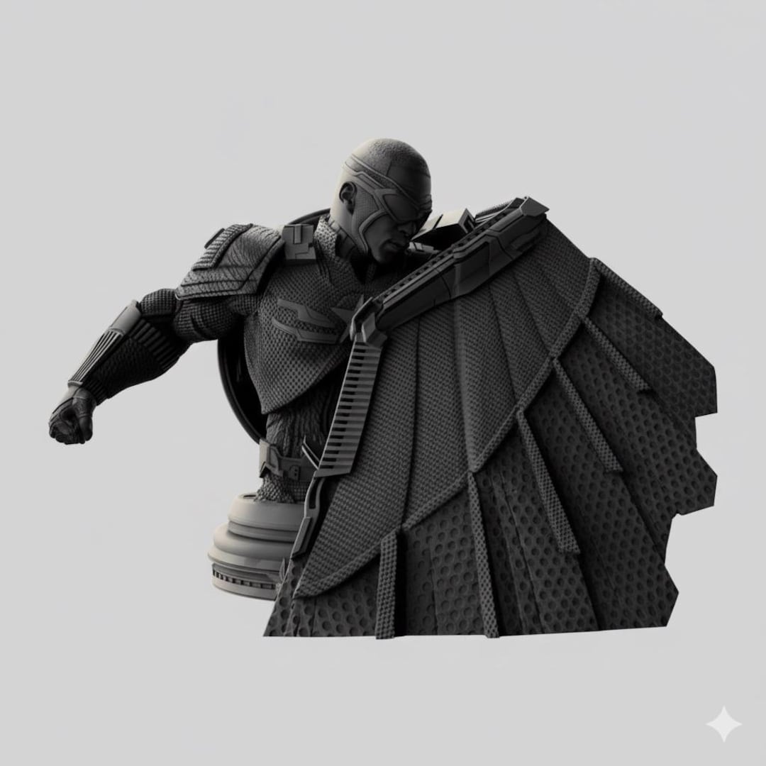 Wicked Falcon Bust STL 240mm | Superhero 3D Print File | High Detail ...