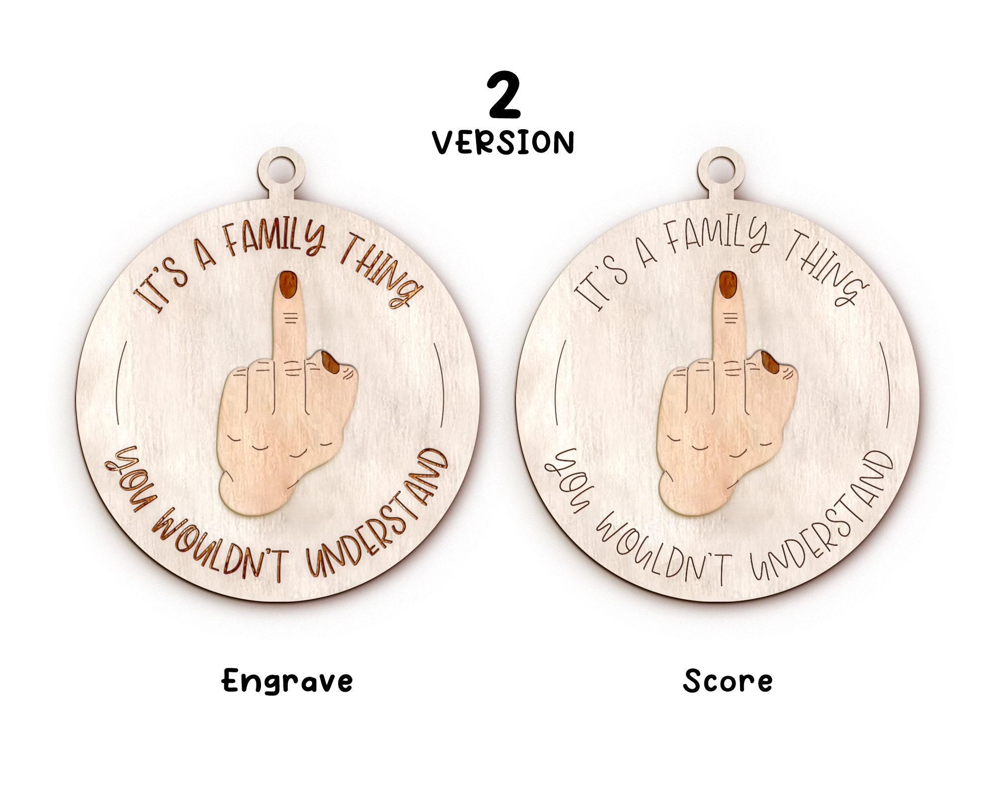 Middle Finger Ornament SVG, Middle Finger Laser Cut, Middle Finger PNG ...