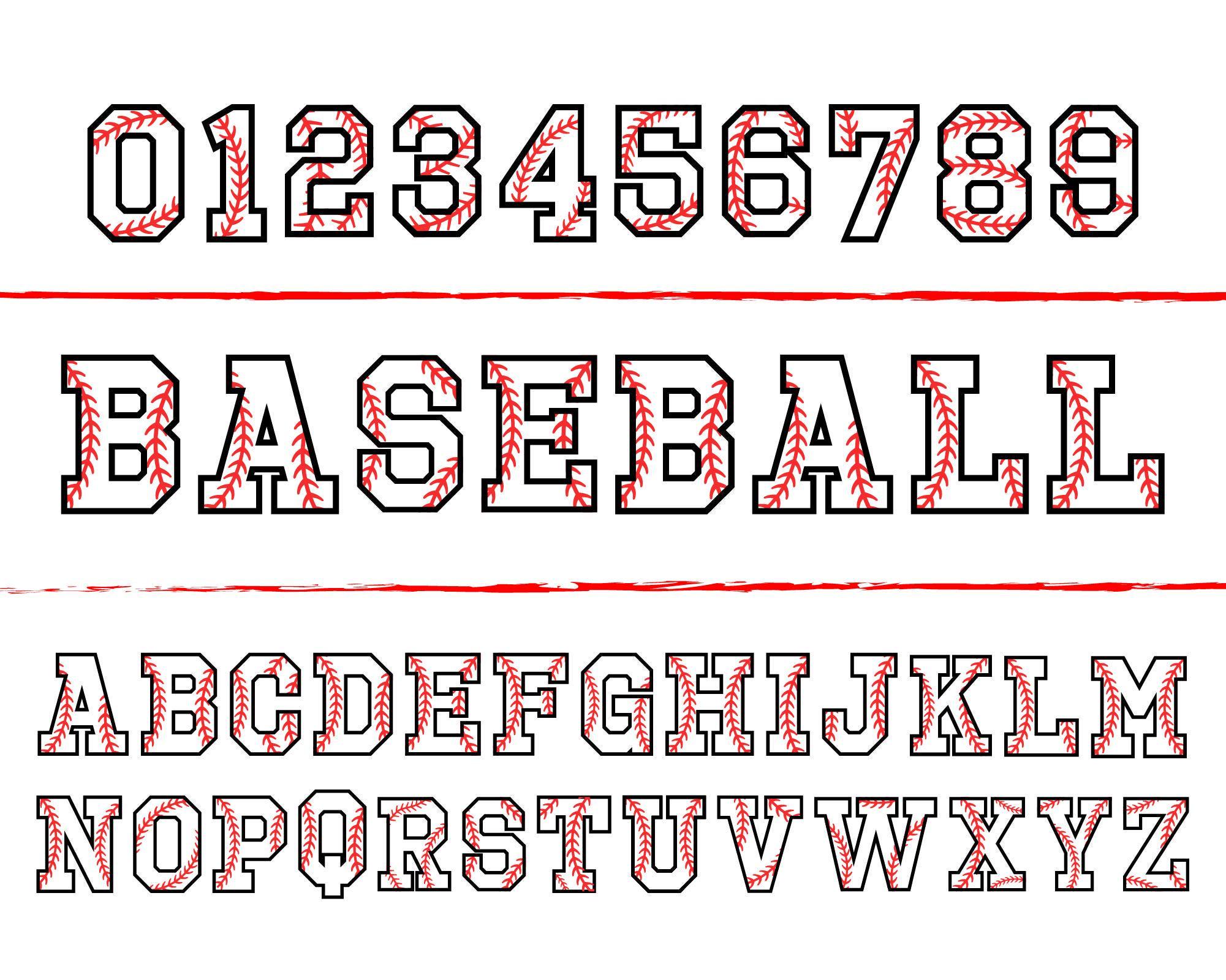 Baseball Team Font SVG, Baseball Mom Alphabet SVG, Football SVG ...