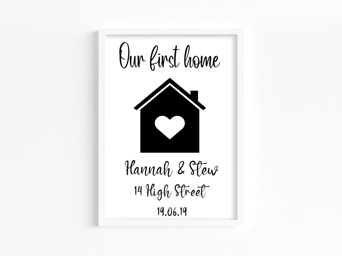 Our first home personalised Print Wall Art Our first home | Etsy