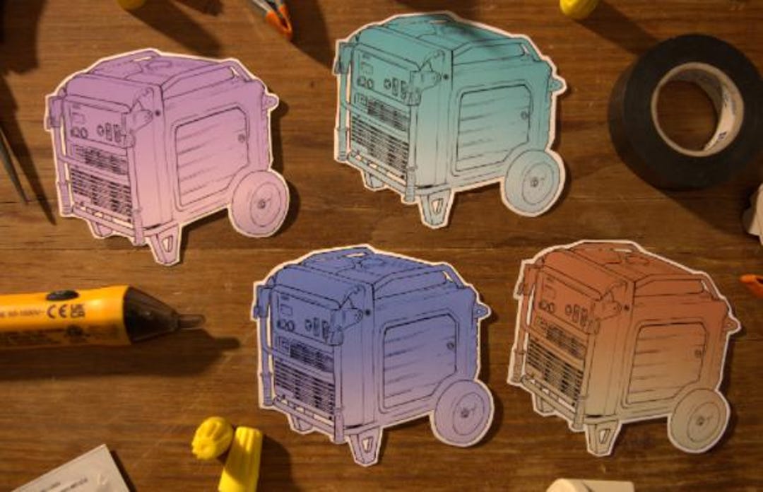 Electric Sticker Set - Etsy
