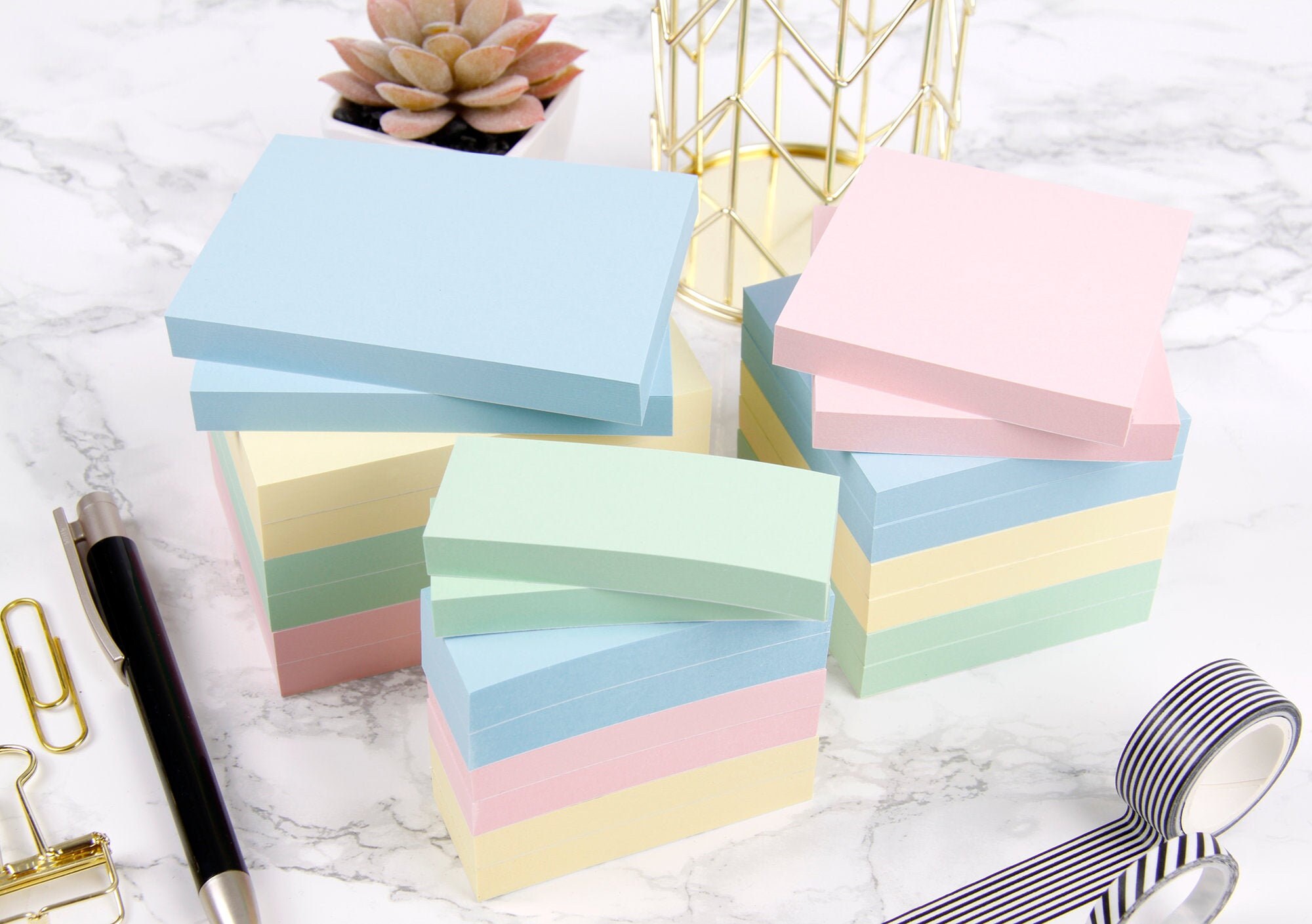 Marthiesens® Sticky Note Set Pastel 8 Blocks of 100 Sheets - Etsy UK