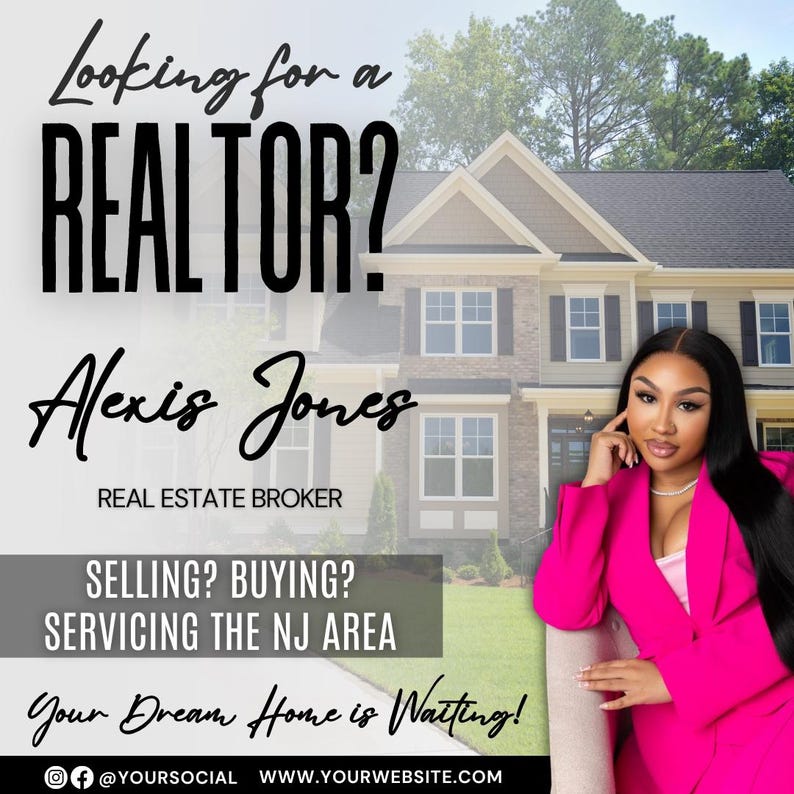 Realtor Flyer Template: Buying or Selling, Open House (canva Editable ...