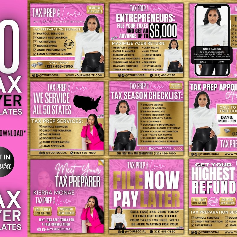 Tax Flyers - Etsy