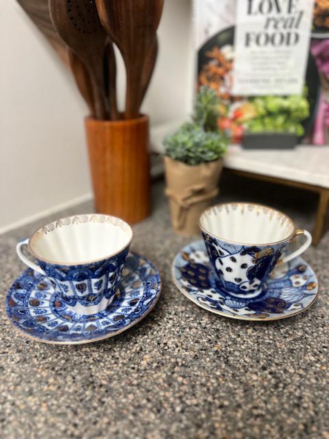 Russian Lomonosov Imperial Cobalt Blue Porcelain Tea Cup and Saucer Set ...