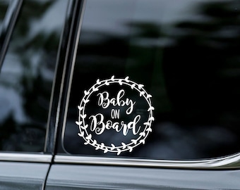 Baby on Board Car Decal Vinyl Bumper Sticker Vinyl Car Sticker Bumper ...