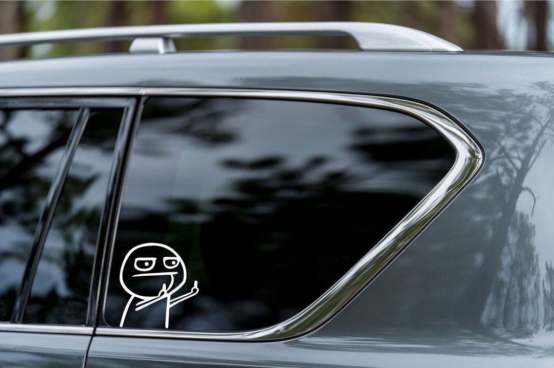 MIDDLE FINGER, FUNNY, Decal Sticker, Vinyl Sticker, Car Window, Car ...