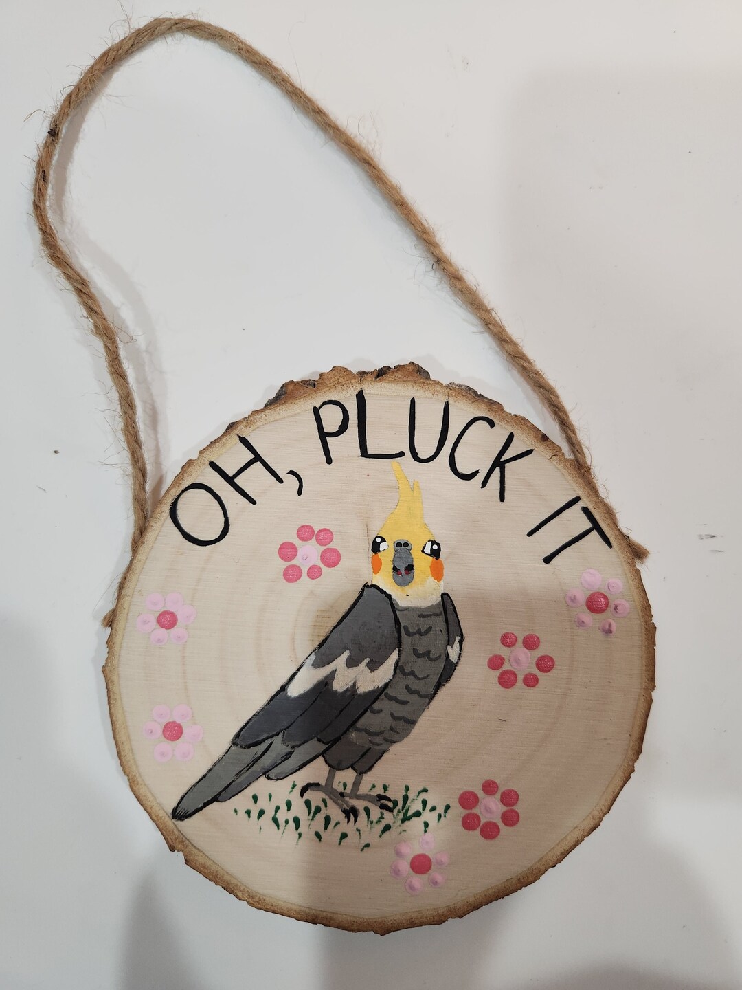 Oh Pluck It Cockatiel Bird Wood Wall Hanging - Etsy
